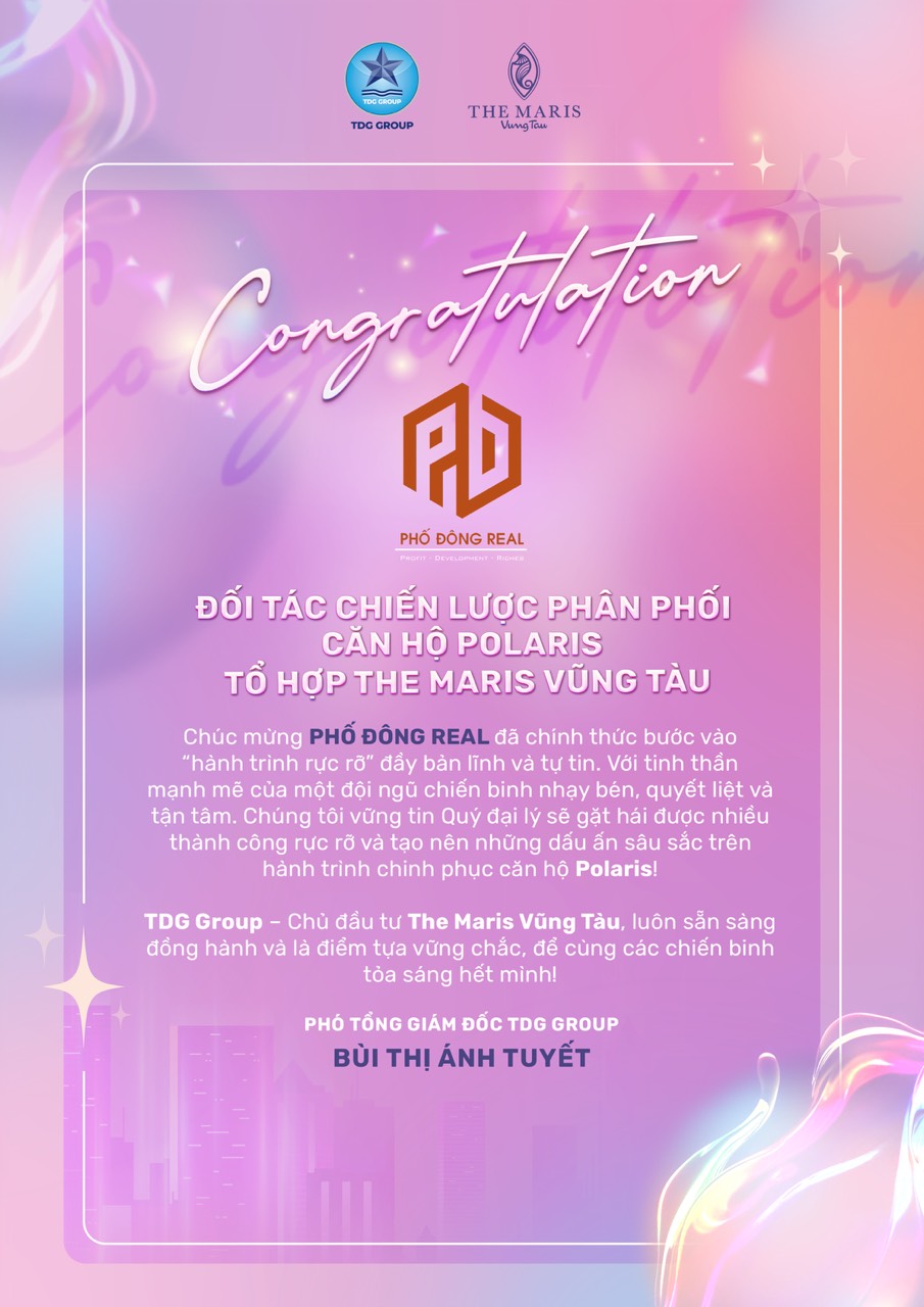 Phố Đông Real là đối tác phân phối chiến lược dự án Polaris – The Maris ...